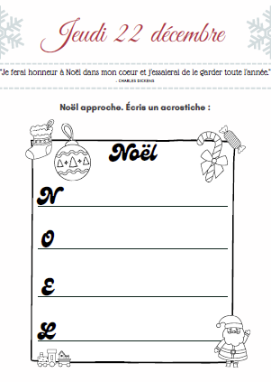 Carnet d’activités de Noël pour les vacances - Classe à deux